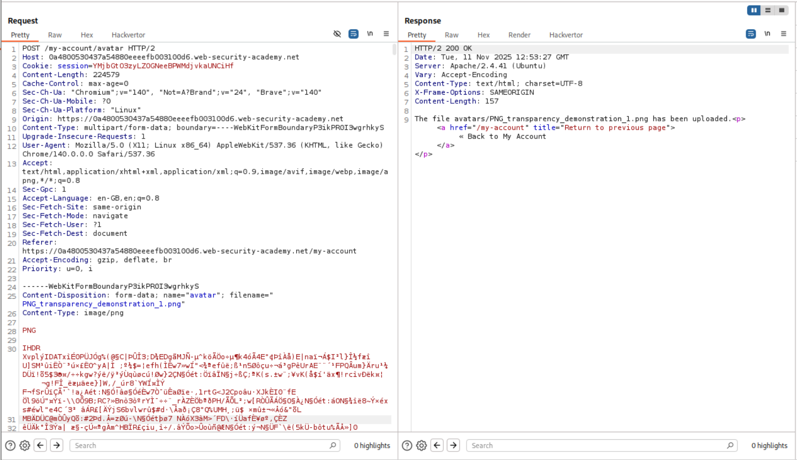 Walkthrough - File Upload Portswigger labs | Yash's CyberSec blog